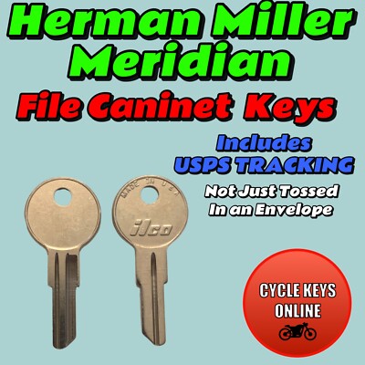 Herman Miller/Meridian File Cabinet Office Desk Keys cut to code Key ...
