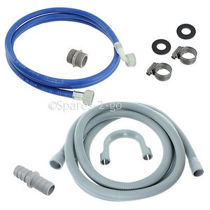 BEKO Washing Machine Fill Water Pipe & Outlet Drain Waste Hose ...