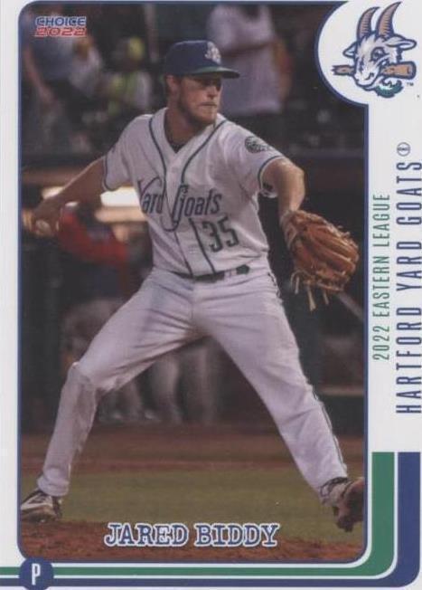 2022 Choice Hartford Yard Goats - Jared Biddy #02 (RC) for sale online ...