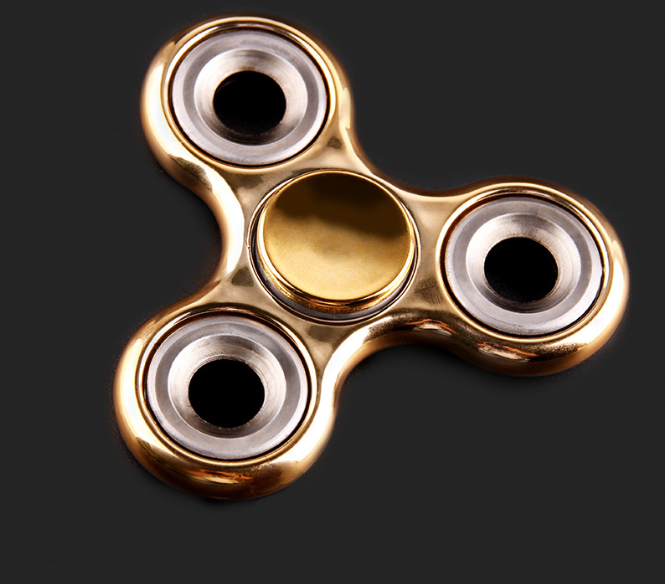 Electroplated Tri-wing Fidget Spinner EDC Focus Finger Gyro ADHD Autism ...