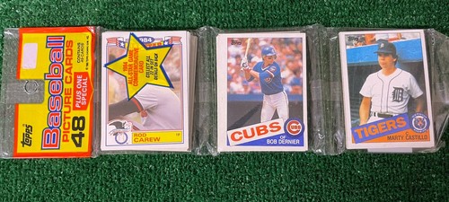 LOT OF (4) 1985 TOPPS BASEBALL UNOPENED CELLO RACK PACKS w/ FREE ...