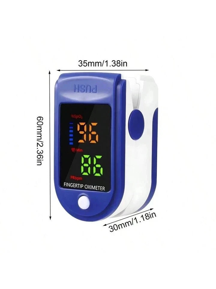 Fingertip Pulse Oximeter LED Display Blood Oxygen Saturation SpO2 ...