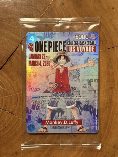 One Piece College Basketball US Voyage Monkey D. Luffy Card ~ Presale ...