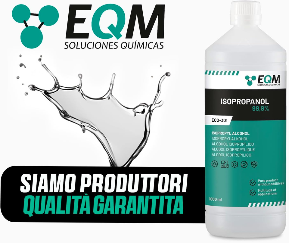 EQM - ECO-301 - Isopropanolo - Alcool Isopropilico 99,9% - 1L - Pulizia ...