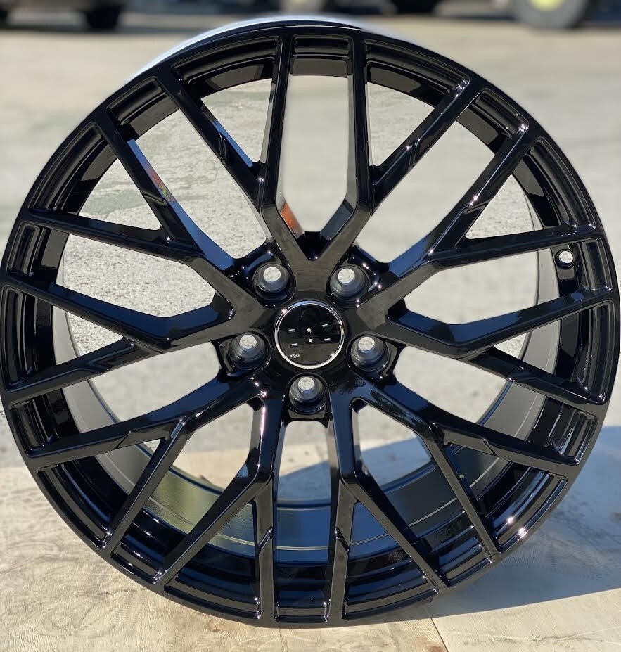 19" Wheels For Audi A4 A5 S4 A6 A8 VW Passat 19x8.5 5x112 Gloss Black ...