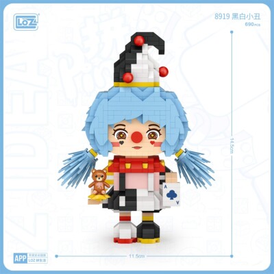 LOZ Clown Building Blocks Set Room Decor Figure Display Model Gift Kids ...