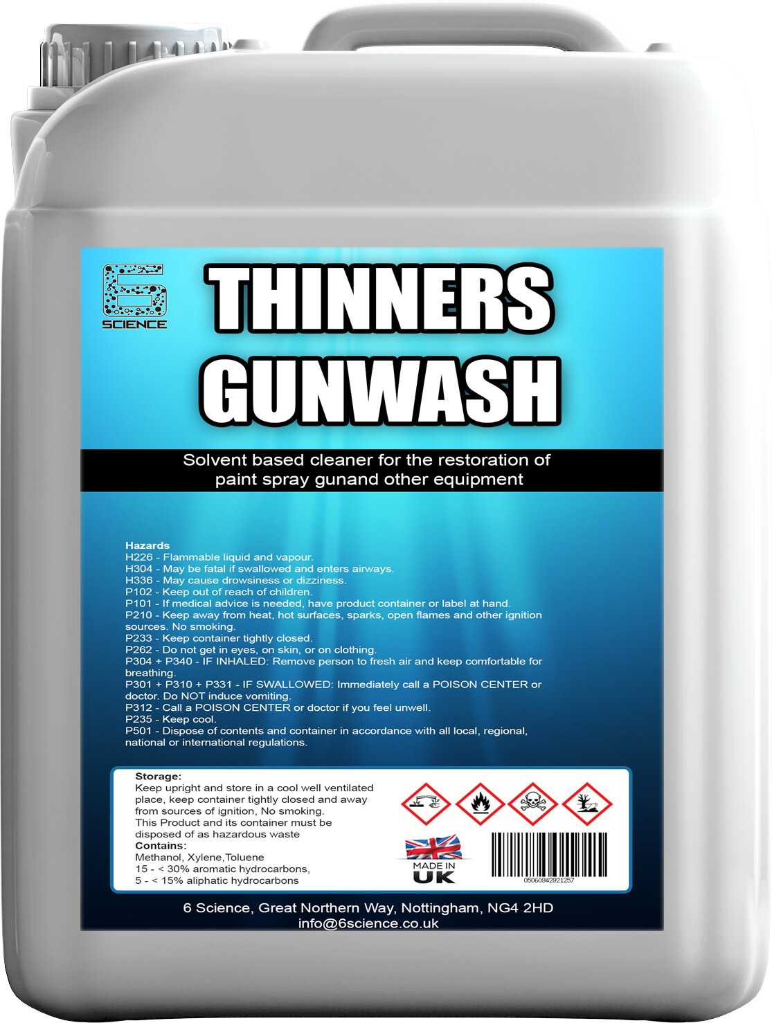 Paint Thinner - Cellulose Gunwash 5 Litre 6 Science | eBay UK