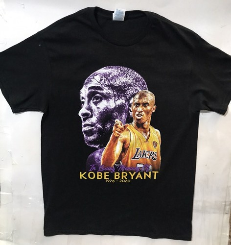 Kobe & Gianna Bryant Black T Shirt Medium Lakers Kobe Memory Mamba ...