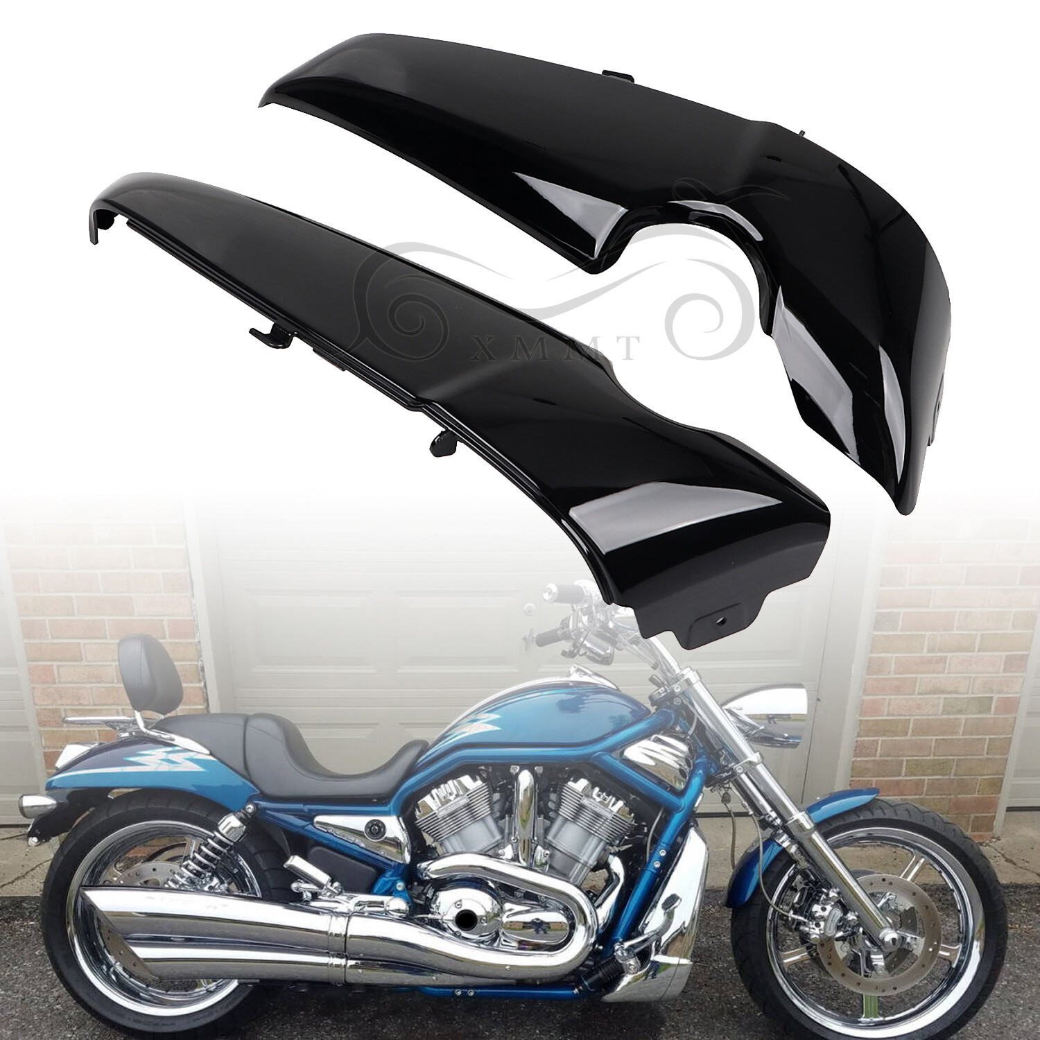 For Harley V-Rod VRSC 2001+ Left & Right Radiator Side Cover Fairing ...