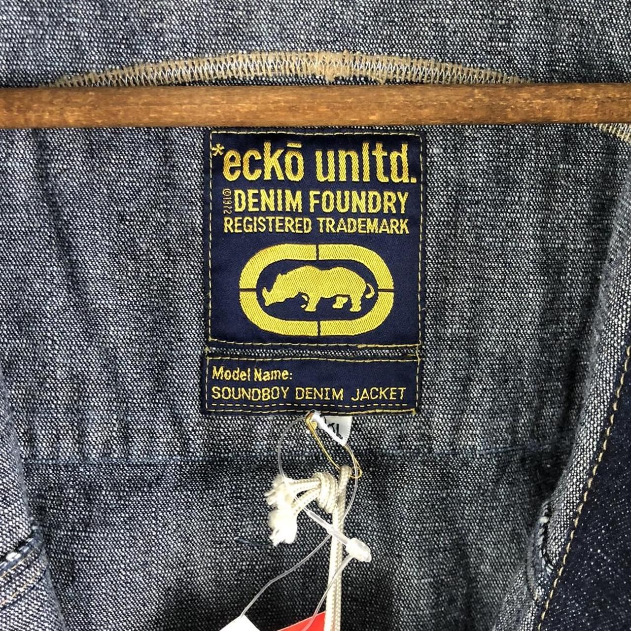 Vintage 90s Ecko Echo Unltd Hip Hop Denim Deadstock Rare Jacket Blue ...