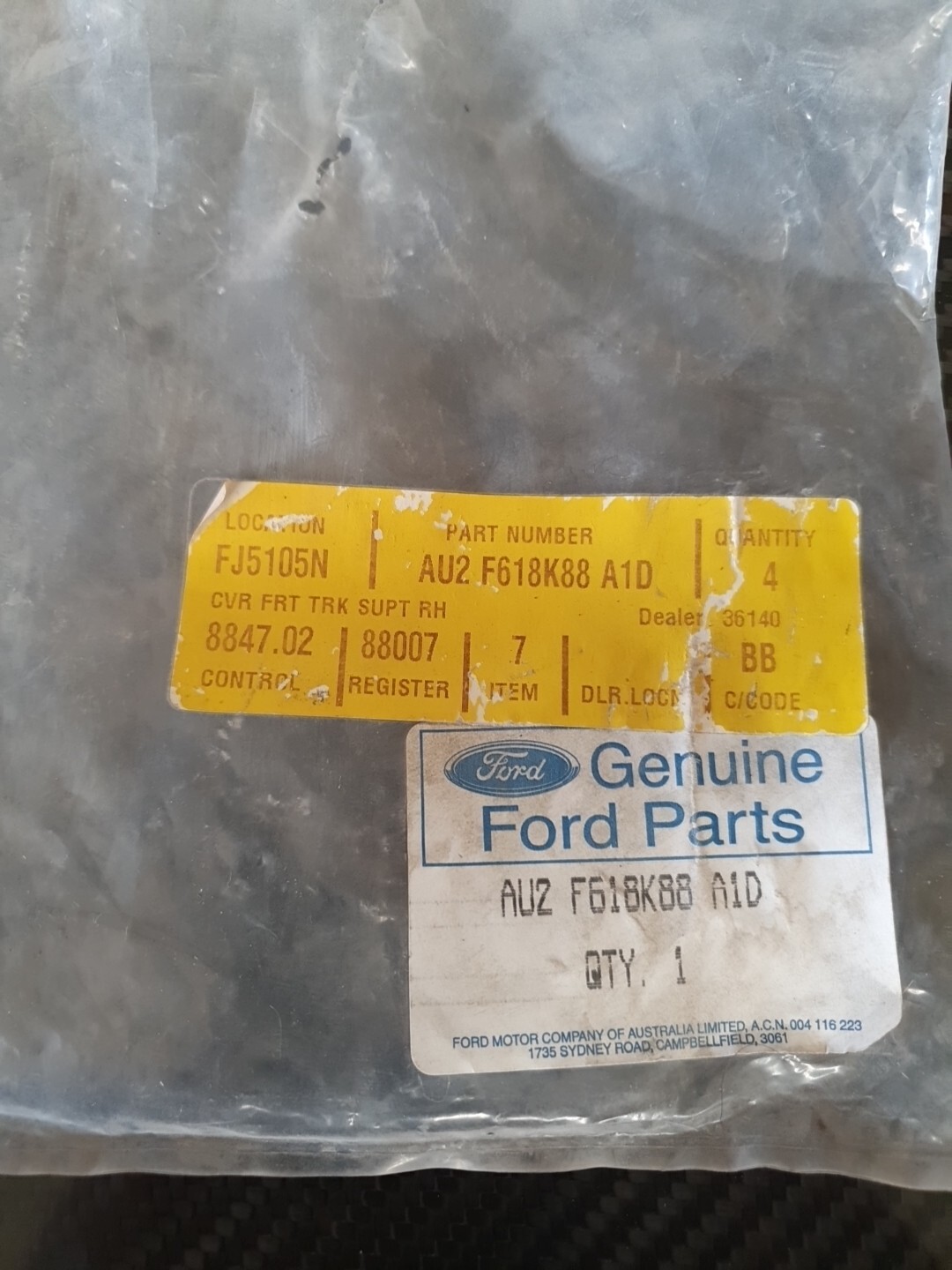 Genuine Ford AU FALCON Front Seat Track Rear Inner Cover GREY | eBay