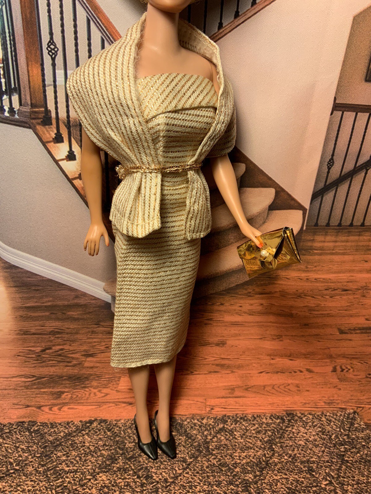 Vintage Barbie Clone Sheath Shawl Premier Gold Progressive Babs Bild ...