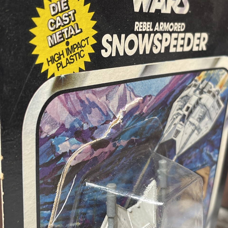 1980 Kenner Star Wars Snowspeeder UNPUNCHED Cardback & Bubble Die Cast ...