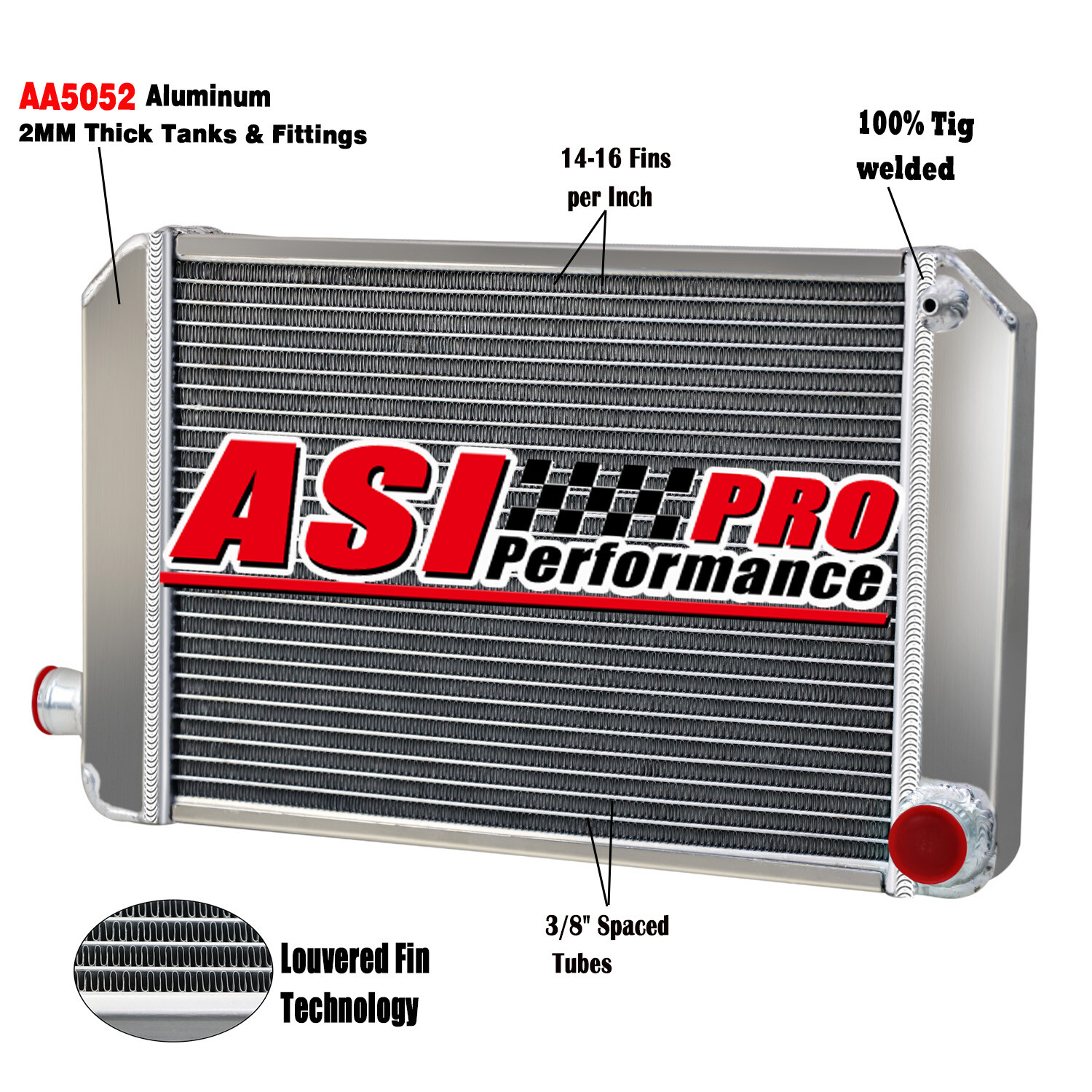ASI 2 Row Aluminum Radiator for 1974-1979 1976 MG Midget 1500のeBay公認海外 ...