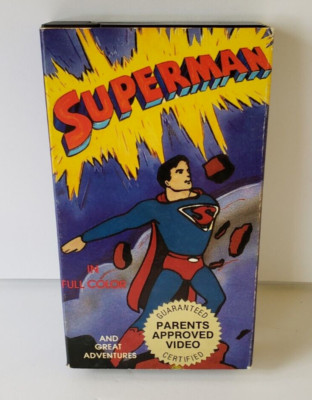 Cartoons Superman And Great Adventures VHS Collectible Rare Parent's ...