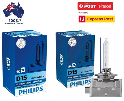2x D1S 35W 5000K HID Genuine PHILIPS Xenon White Vision Gen2 Headlight Bulb | eBay Australia