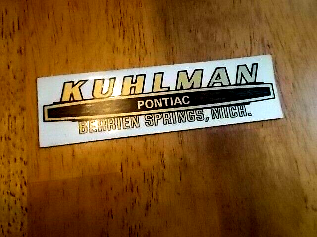 Vintage dealer emblem decal PONTIAC STUDEBAKER MICHIGAN trunk | eBay