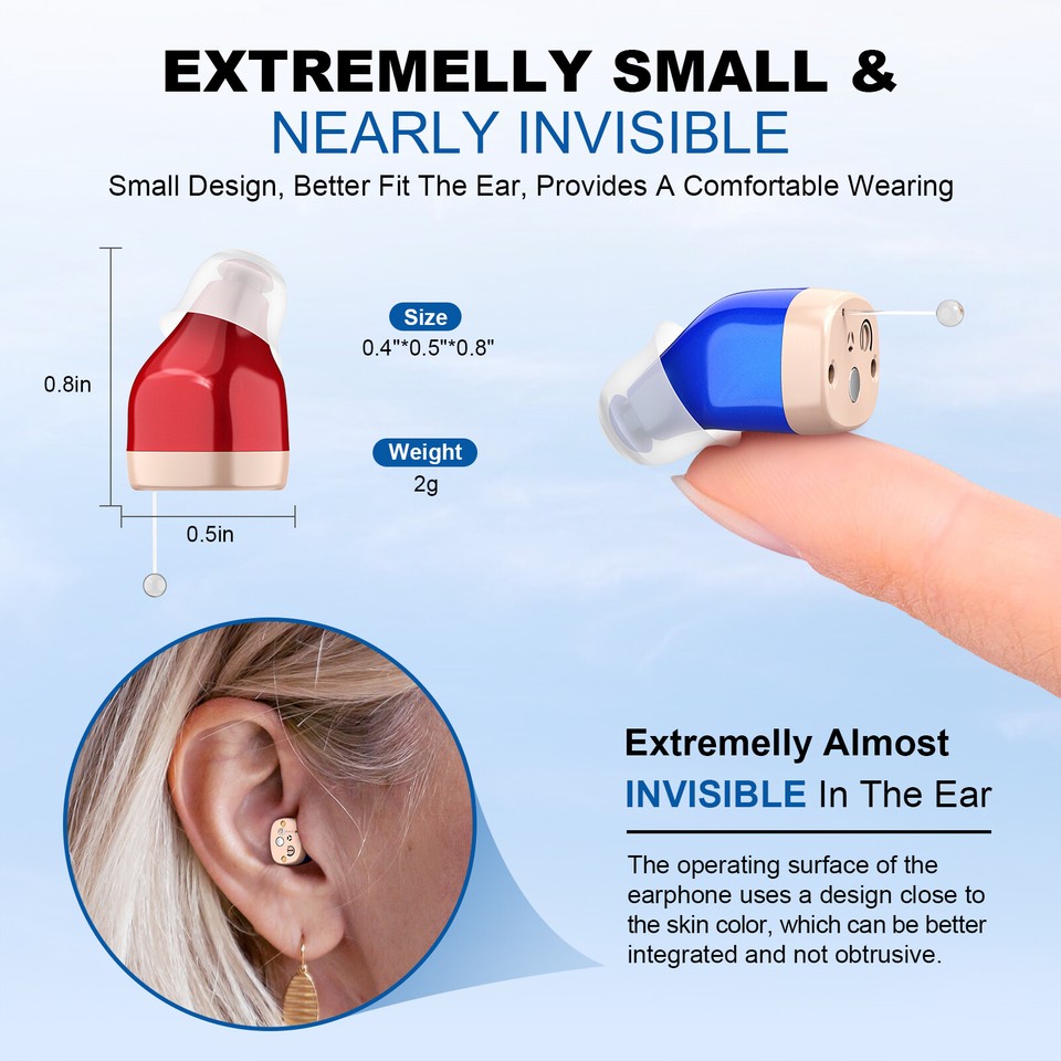 Rechargeable Digital Hearing Aids Invisible In Ear Sound Amplifiers ...