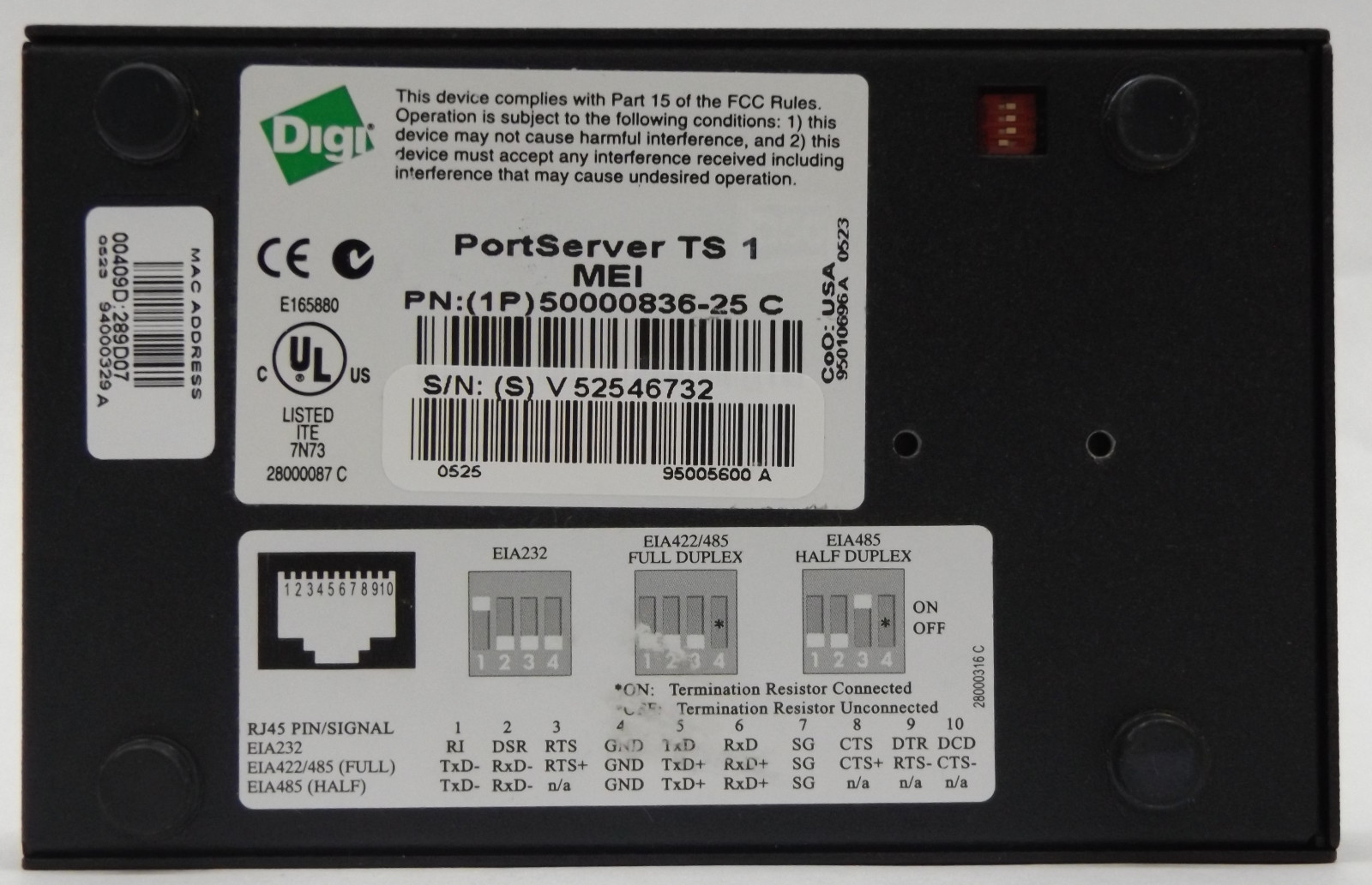 Digi Port Server TS MEI Ethernet to Serial Converter | eBay