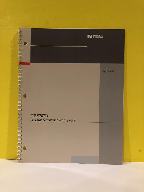 HP 08757-90122 8757D Scalar Network Analyzers User's Guide | eBay
