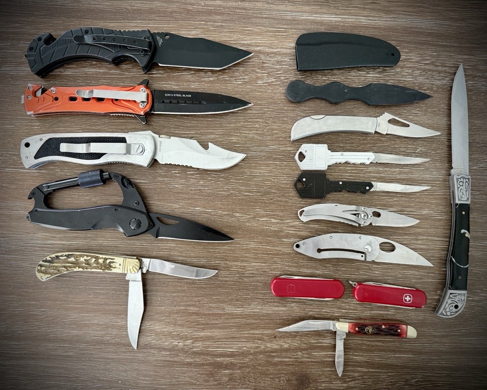 Lot Of 15 Folding Knives. TSA confiscated | eBay