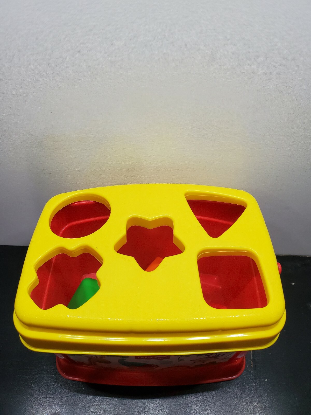 Fisher Price Shape Sorter Bucket Box Blocks Colors Toddler Toy 2006 Red ...