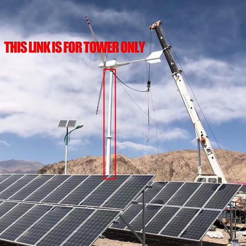 6M 9M 12M Suport Tower Iron Pole For 1kw To 20KW Wind Turbine Power ...