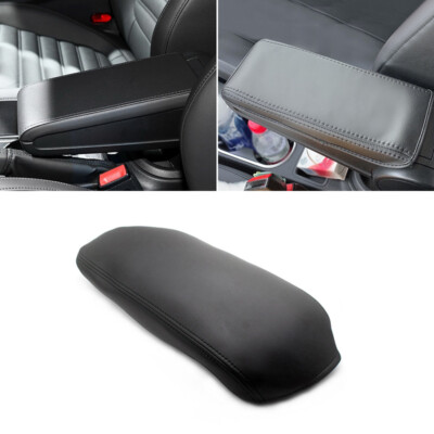 Black Leather Center Console Armrest Cover Lid For VW Beetle 2013-2018 ...