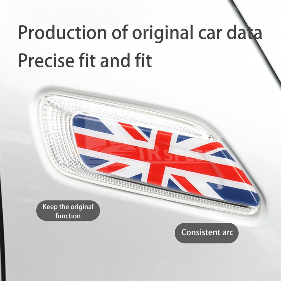 Car Side Fender Marker Light Cover Union Jack ABS For Mini Cooper F54 ...