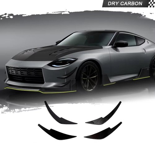Real Dry Carbon Fiber Front Bumper Lip Fins Canards Mould For Nissan Z ...