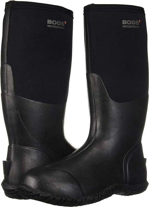 BOGS Carver Tall Muck Boots Womens Ladies Black Neoprene Wellington ...