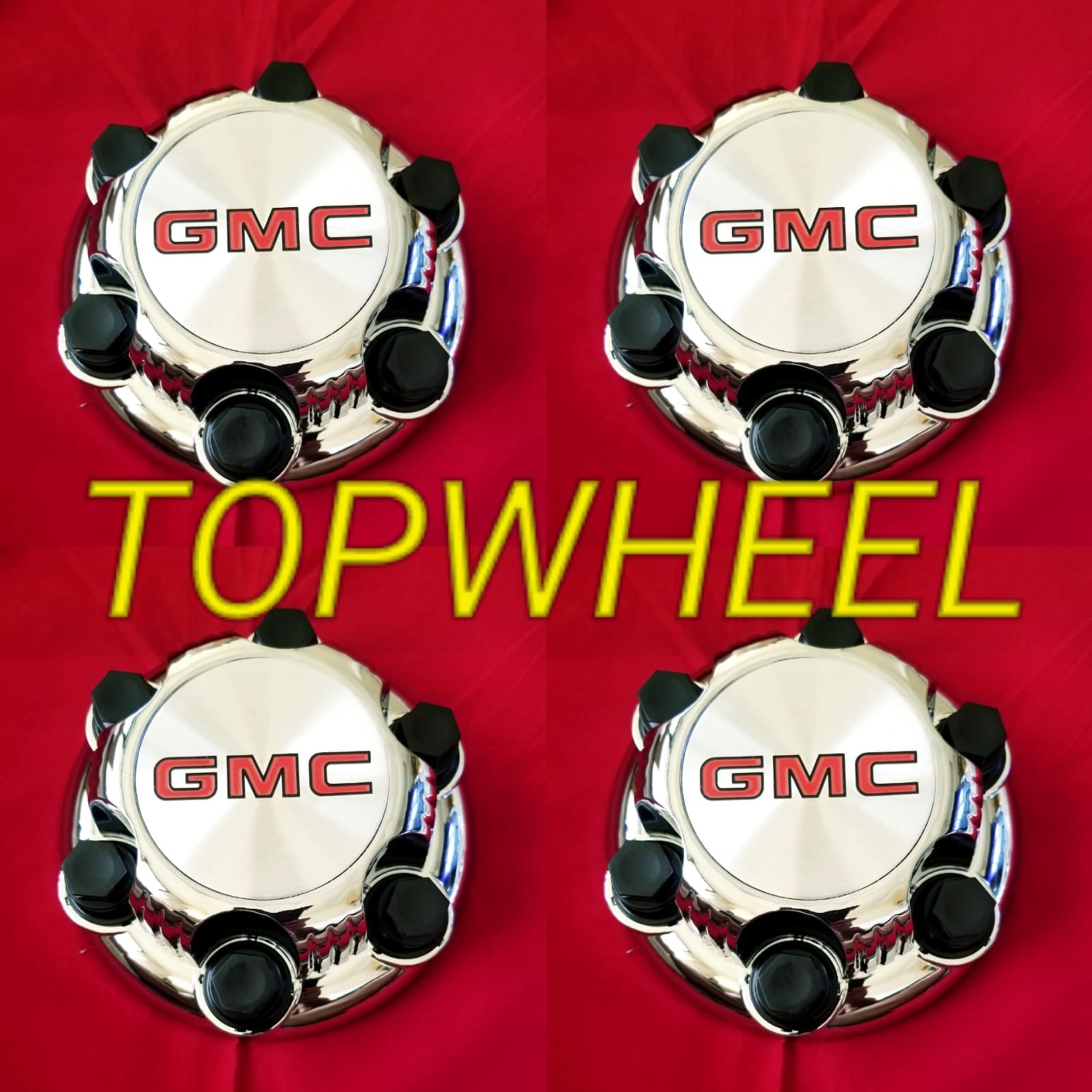 4PCS Chrome GMC Sierra Yukon Savana 6 Lugs 1500 Center Caps 16" 17 ...