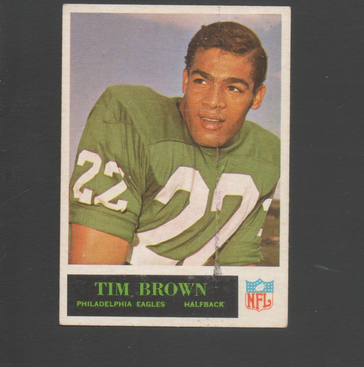 1965 Philadelphia Football Card #130 Tim Brown-Philadelphia Eagles Vg ...