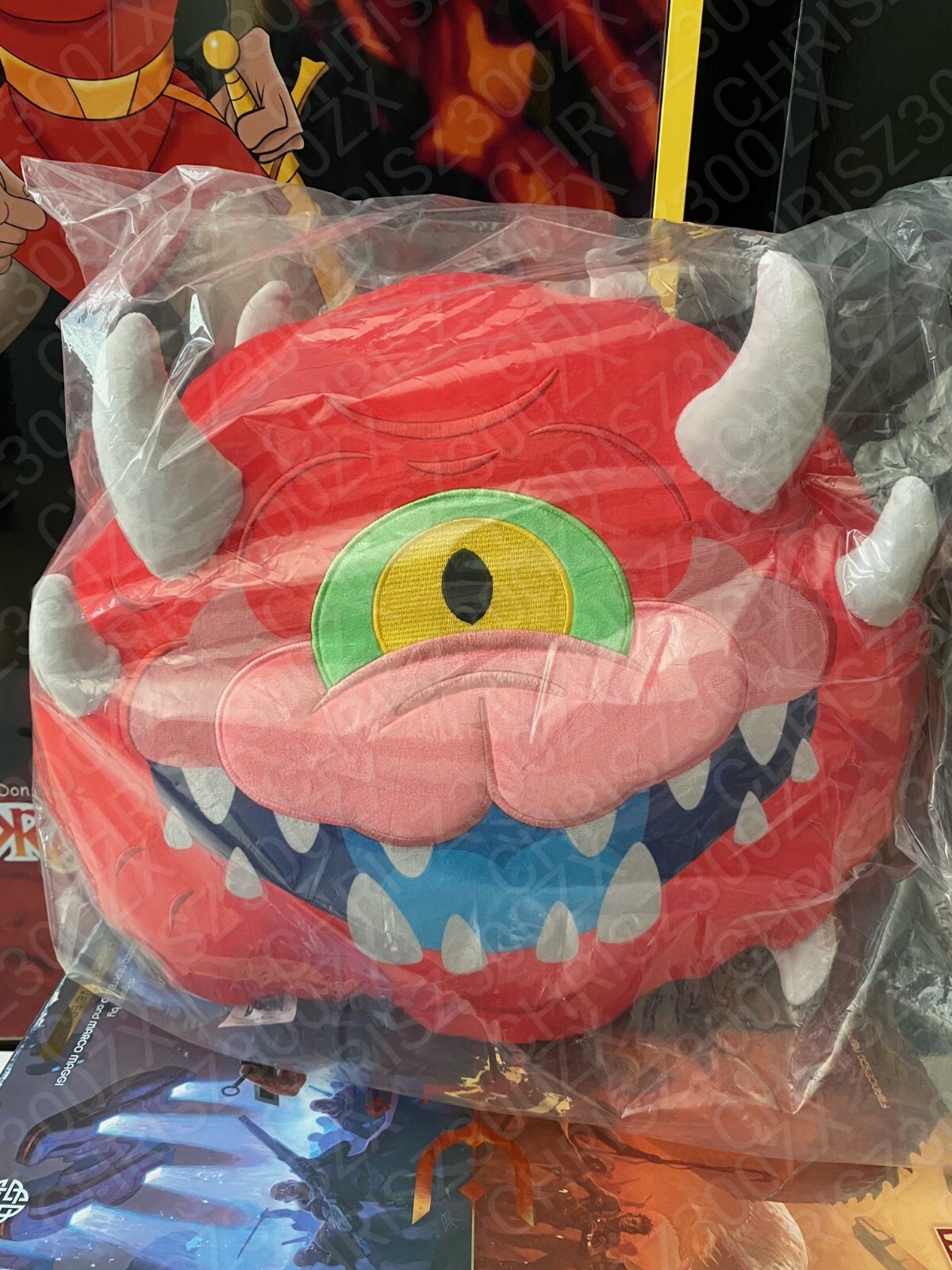 Doom Cacodemon Classic Pillow Plush Red Eye Flat Plushie Figure 16.25 ...