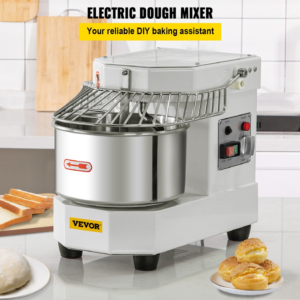 VEVOR Commercial Electric Food Mixer 8.5Qt Stand Dough Mixer Dual ...