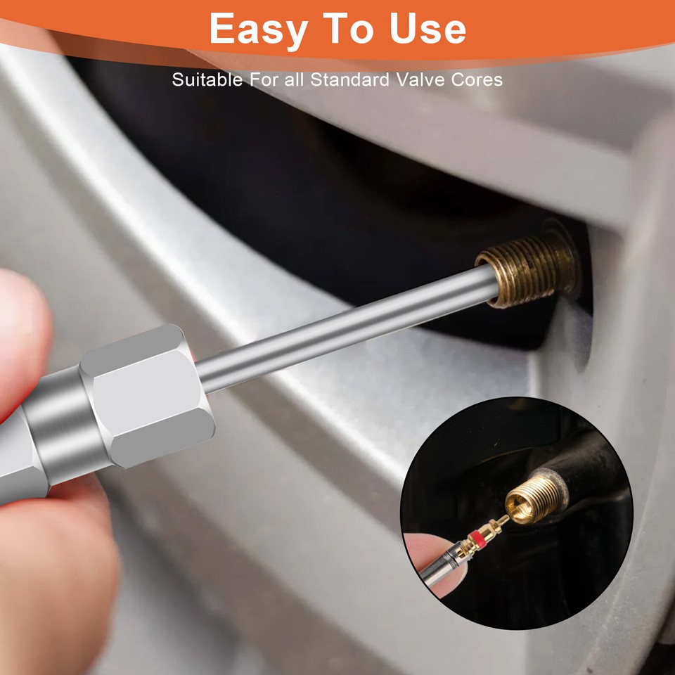 2x Tire Valve Core Removal Tool, Valve Stem Core Remover for Schrader ...