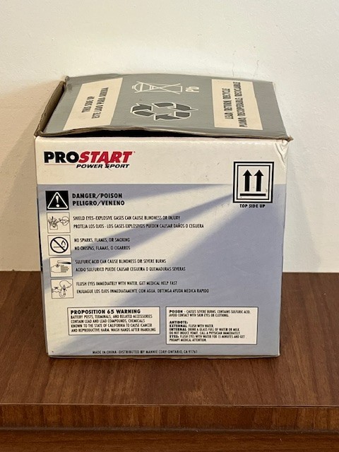ProStart Power Sports Battery w/ Pack, UN2796 | eBay