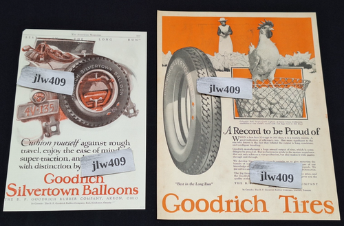 2 vintage 1925 GOODRICH TIRES Print Ads Magazine Ads | eBay