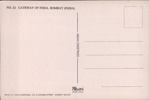 Gateway of India Bombay Maharashtra India vintage postcard m302 | eBay