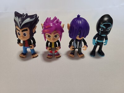 Lot of 4 - Disney PJ Masks Villains Wolfy Kids Kevin Howler Rip Ninja ...