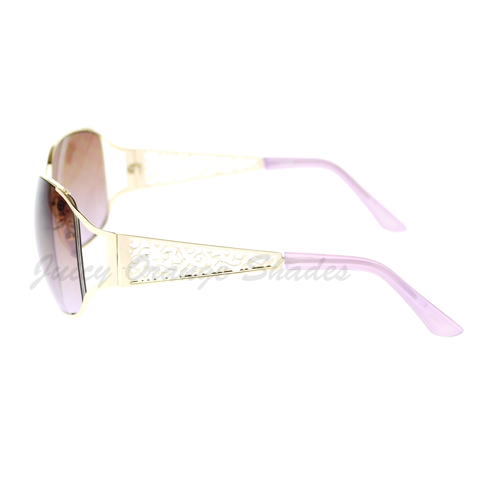 Vintage Fashion Womens Sunglasses Rectangular Open Side Frame | eBay