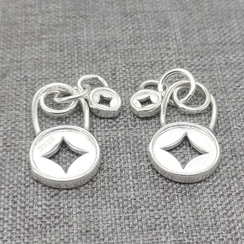4pcs of 925 Sterling Silver Double Coin Charms for Bracelet Necklace | eBay