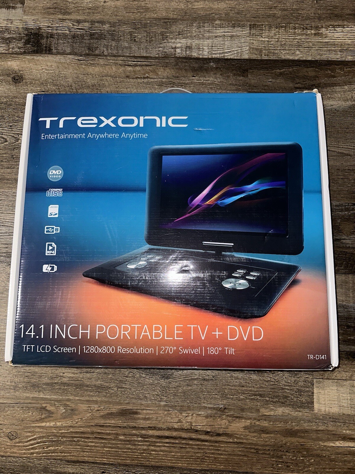 Trexonic Portable Rechargeable 14 Inch LED TV with HDMI, USB, VGA ...