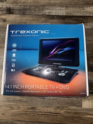 Trexonic Portable Rechargeable 14 Inch LED TV with HDMI, USB, VGA ...