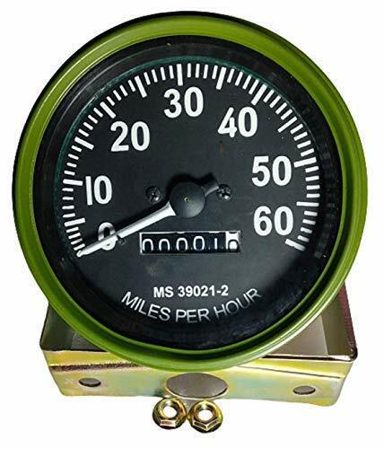 Willys MB Jeep FD GPW CJ 60 mph- Speedometer Black Face and Green Bezel ...