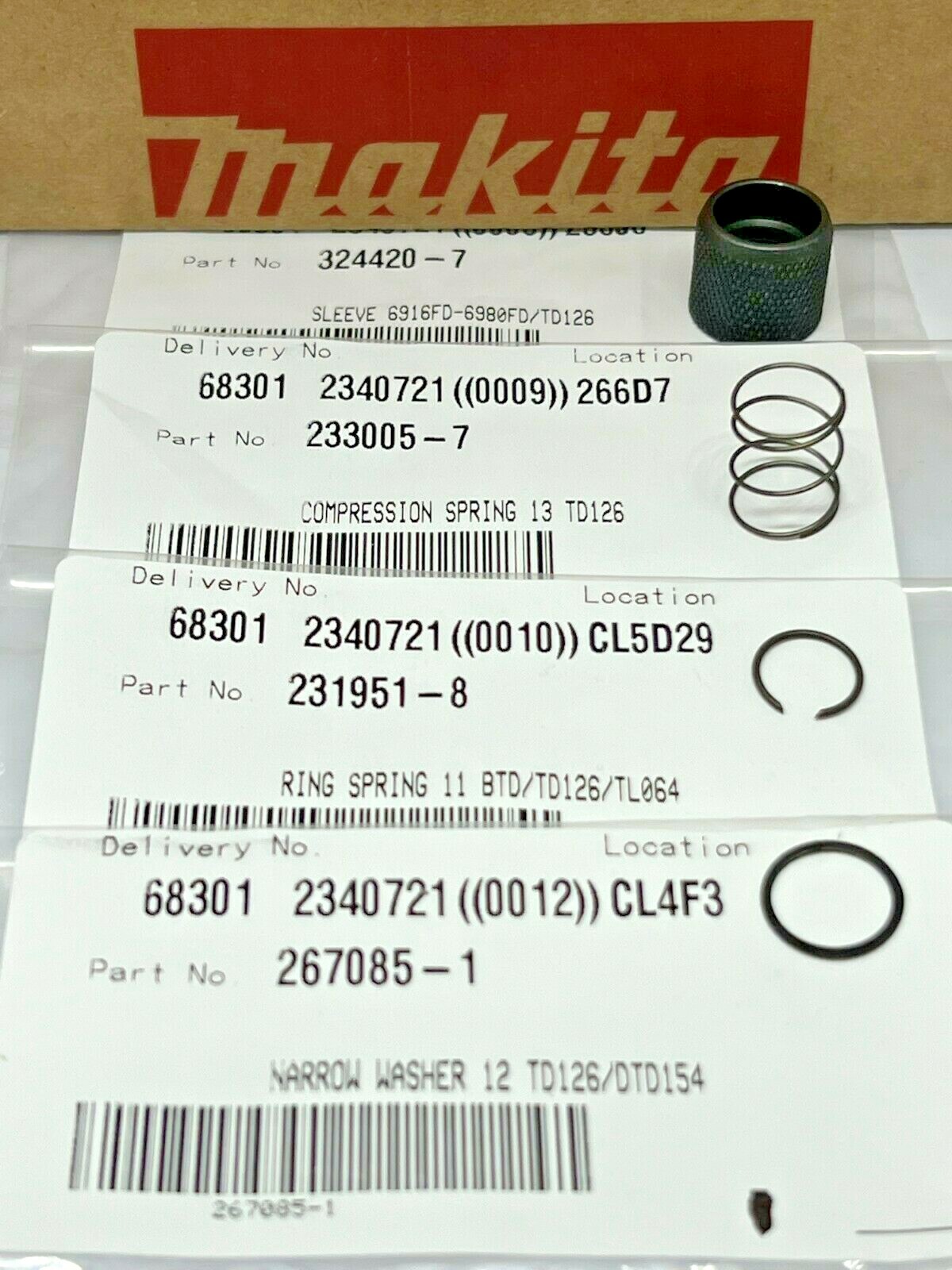 Makita Impact Driver Collet Chuck Bit Holder Repair Parts DTD152 DTD154 ...