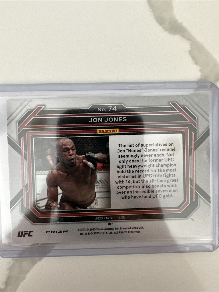 2023 UFC Panini Prizm Jon Jones Silver Hyper No 74 Light Heavyweight | eBay