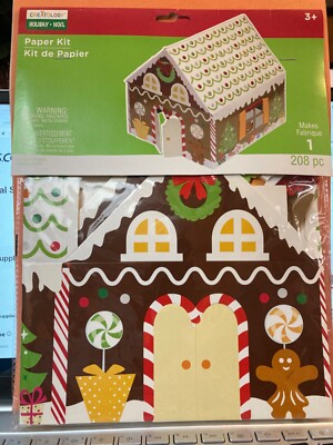 Creatology ~Gingerbread House Paper Craft Kit with Foam Stickers | eBay