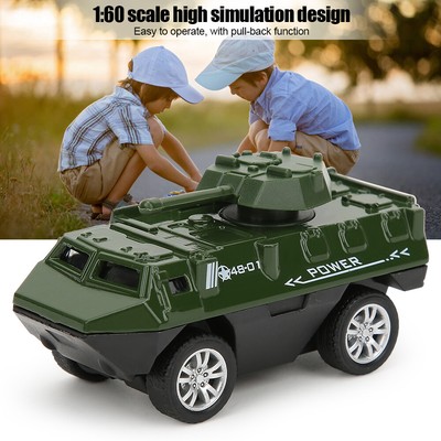 (A Pull Back Military Car Model)Kid Toy Cay High Simulation Toy Car For ...