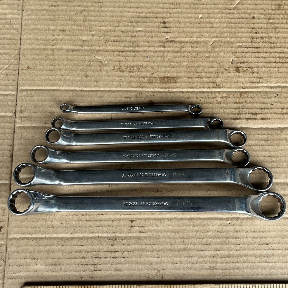 SNAP ON SAE BOX END WRENCH SET 60° OFFSET 1/4" -7/8" XO810 - XO2428 6 ...